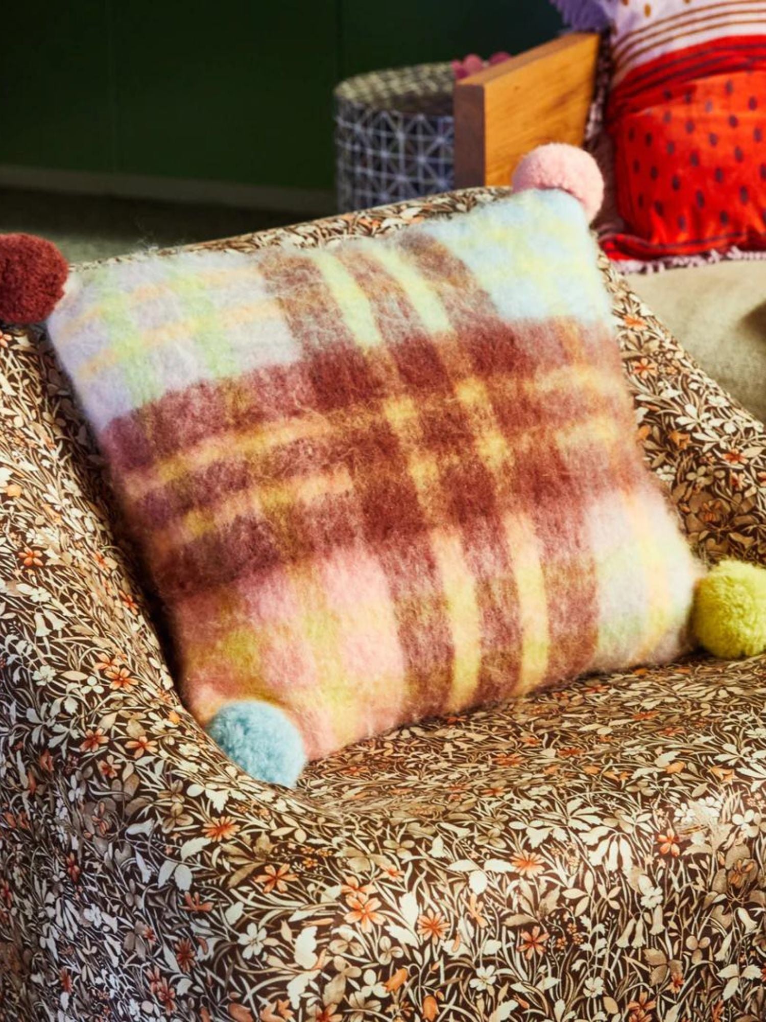 Lora Fuzzy Cushion – grace & maple