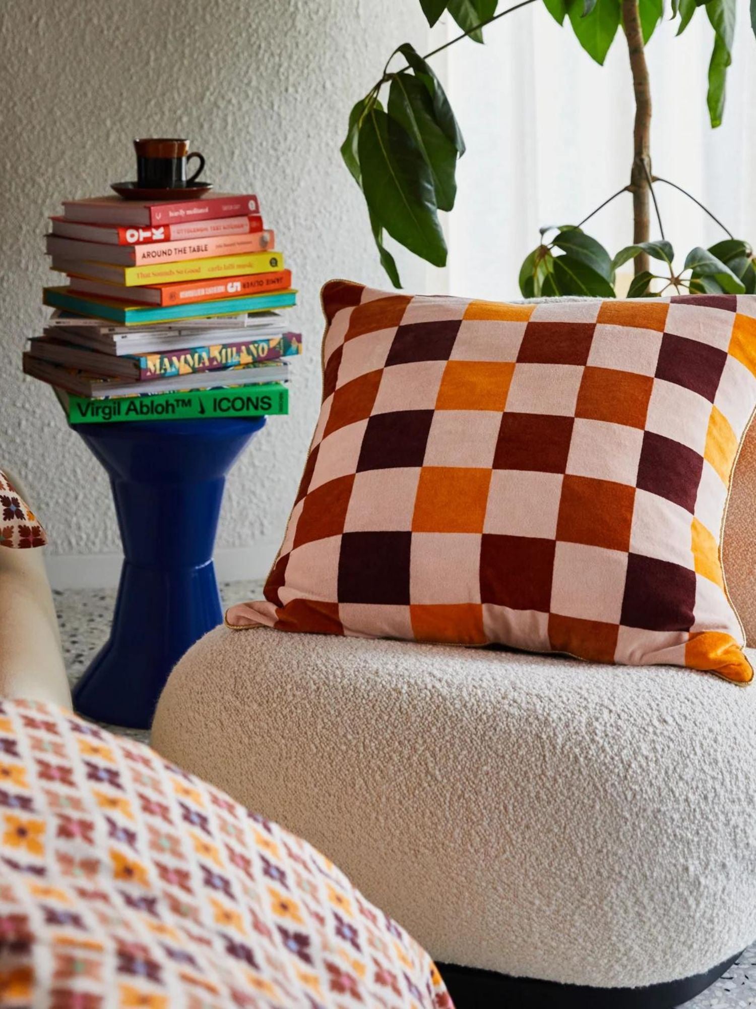 Damas Checkerboard Cushion | Mocha – grace & maple