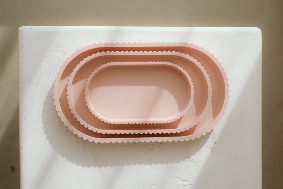 Large Scalloped Trinket Tray | Dusty Light Pink – grace & maple
